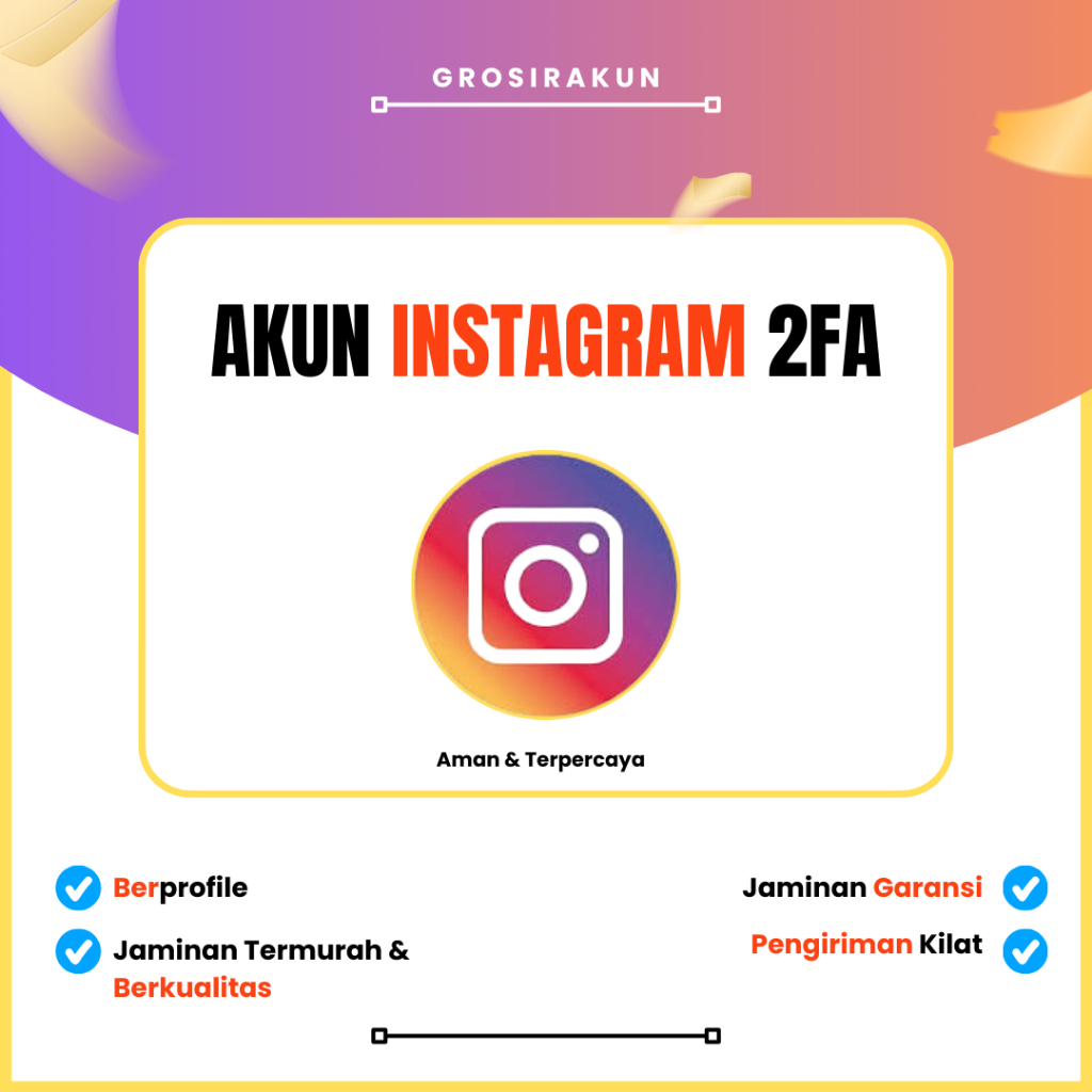 Jual Akun instagram 2FA AKTIF Bisa Login Semua Negara Dengan Akses Email Akun ig kuat Bergaransi ...
