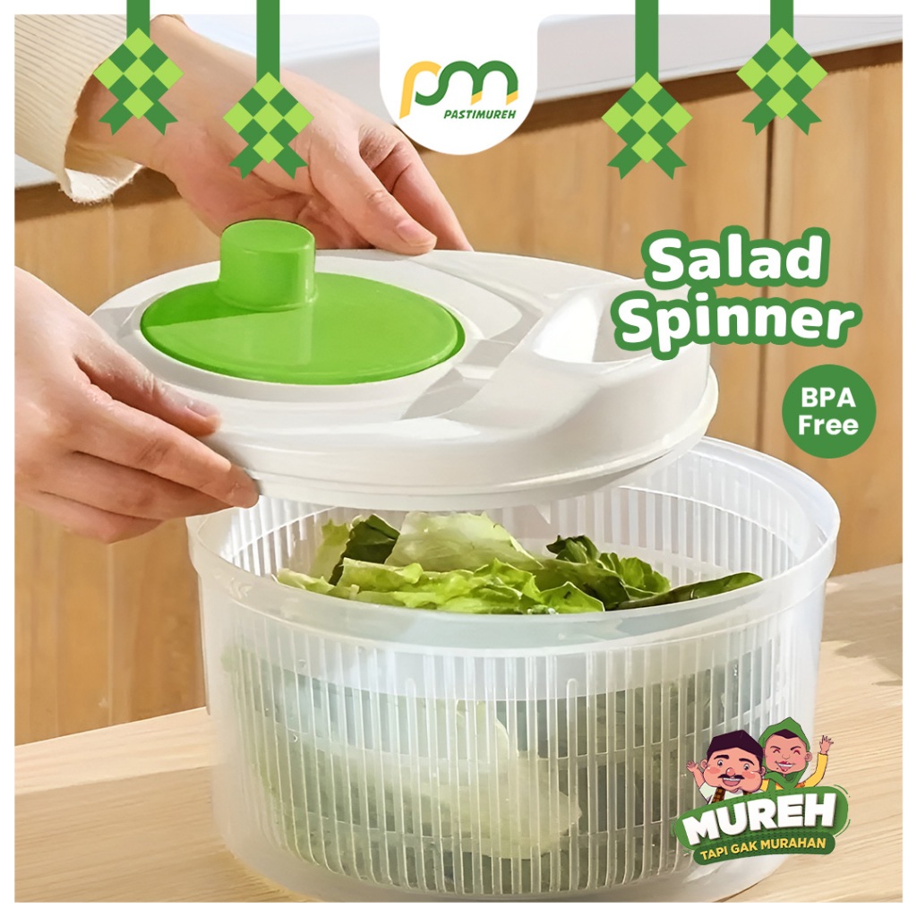 Jual PASTIMUREH | Salad Spinner /Peniris Pengering Sayuran Putar ...