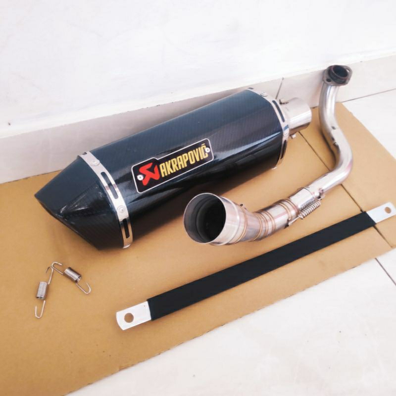 Jual Akrapovic Muffler pipe 51mm Pcx 150 Click v1/v2/v3 Beat Carb Pcx ...