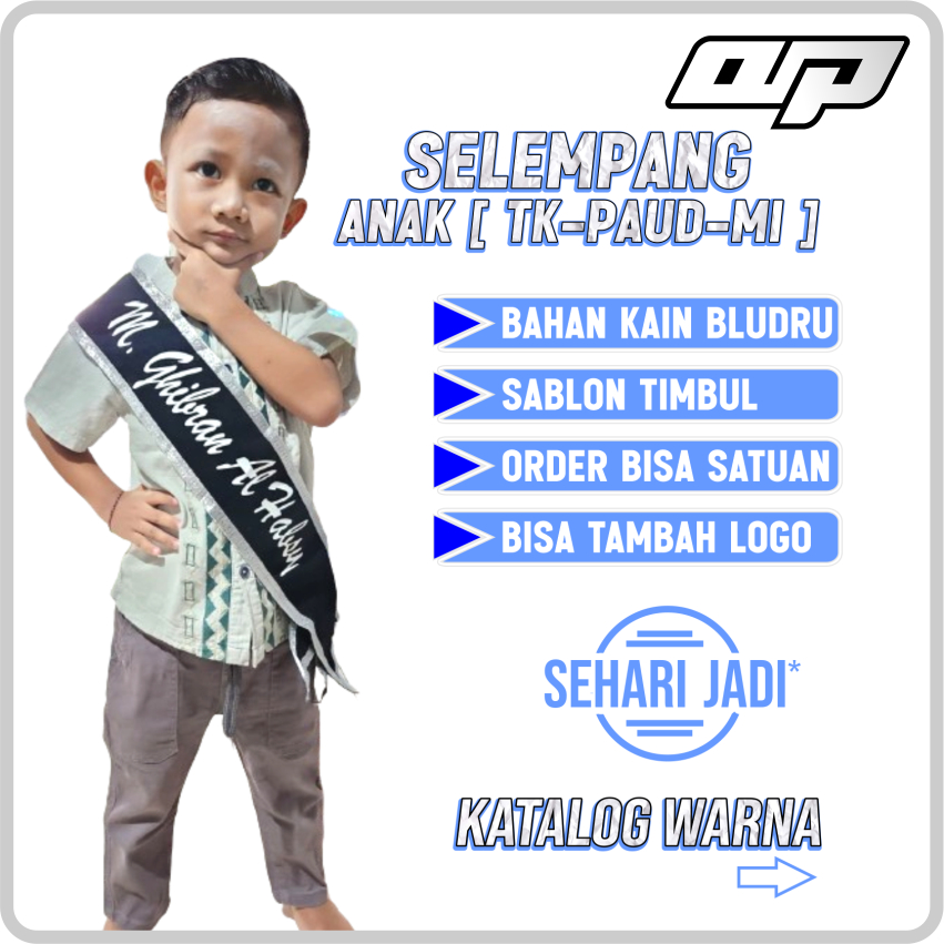 Jual Selempang Wisuda Anak TK PAUD SD Selempang Sablon Sash Wisuda Anak ...