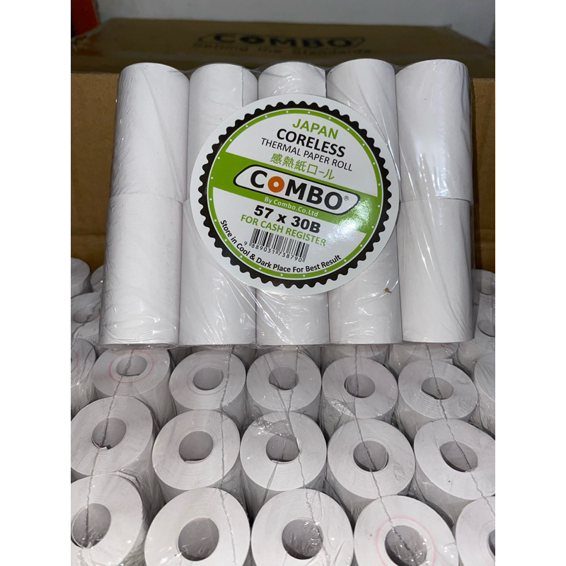 Jual Thermal paper roll COMBO 57x30B (1pack isi 10roll) | Shopee Indonesia