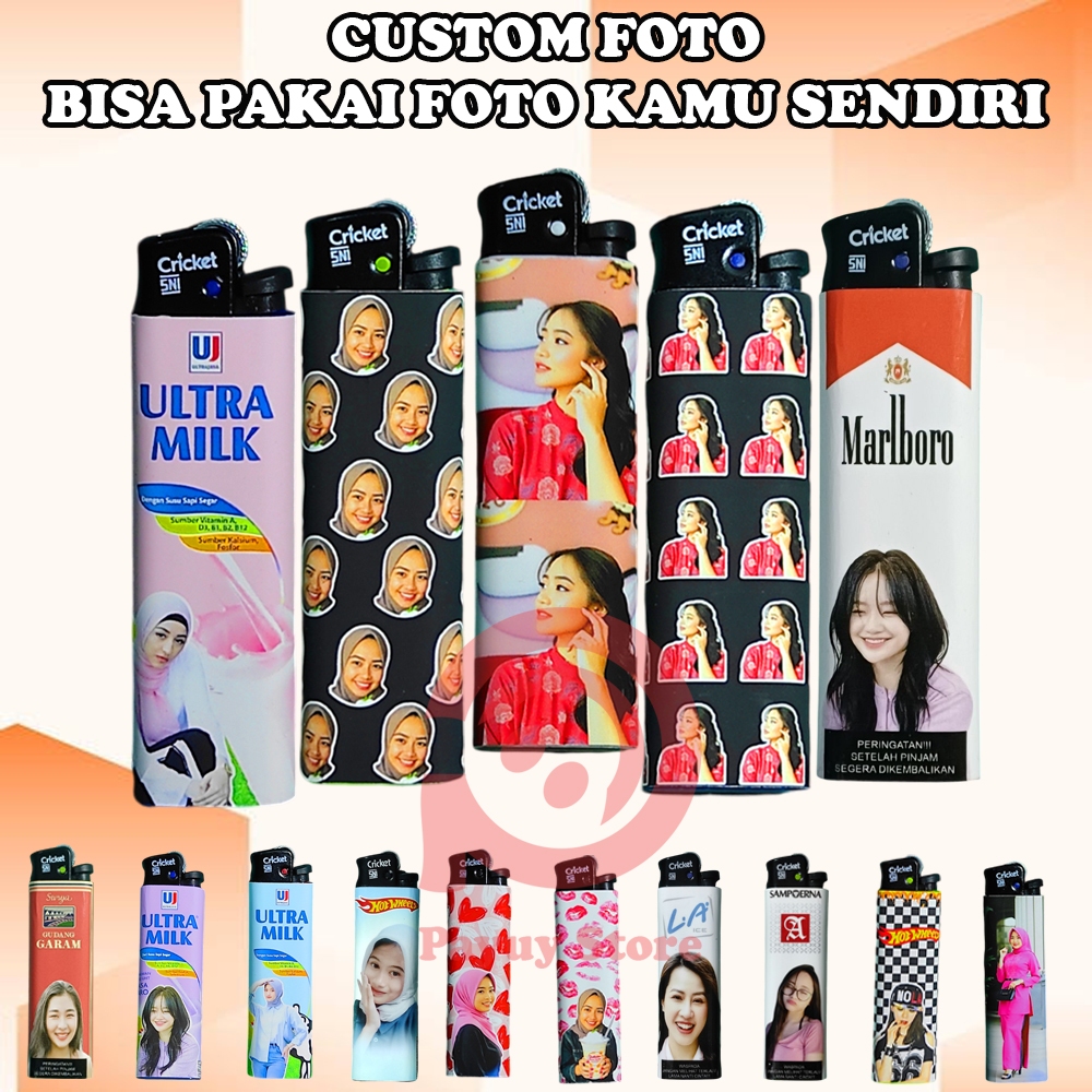 Jual Korek Custom Foto Cricket Sticker Foto Logo Nama Suka Suka Untuk ...