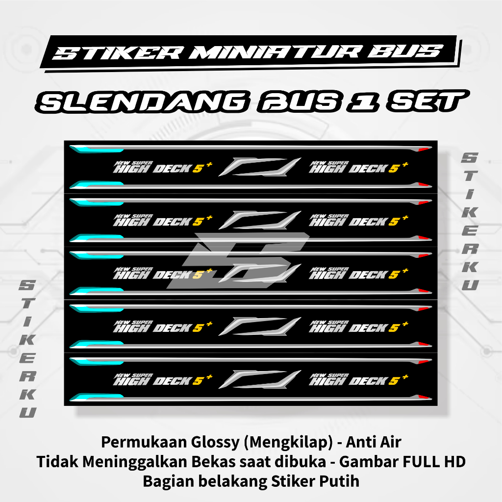 Jual Stiker Selendang Jetbus 5 / Stiker Acc Miniatur Stationery Paper ...