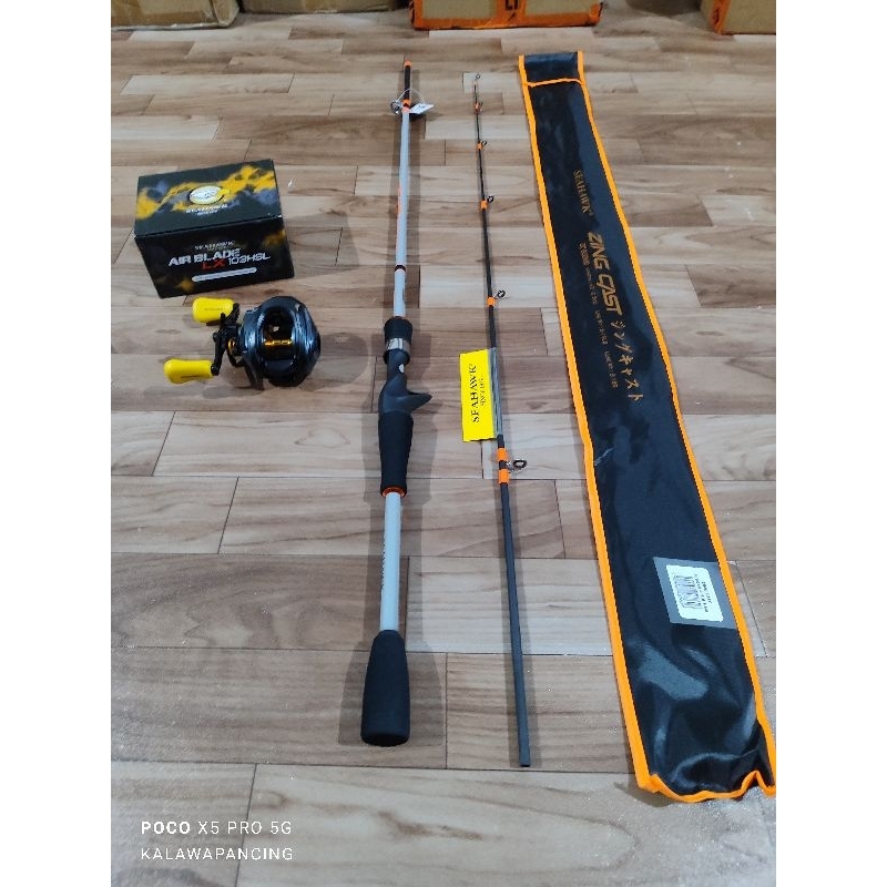 Jual Set Bc Seahawk Joran Zing Cast + Reel Bc Air Blade LX 103HSL (Handle Kiri) (Bonus Snap ...