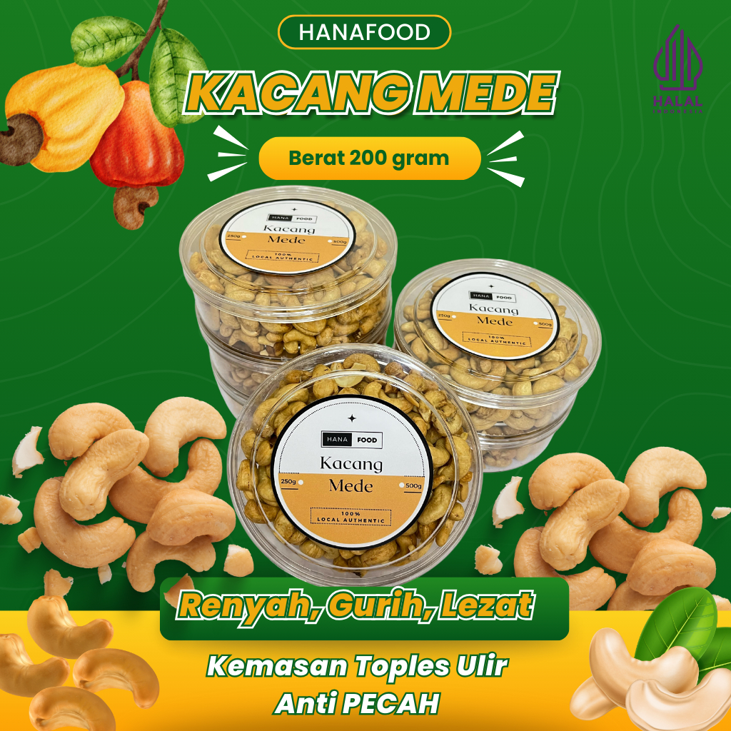 Jual KACANG MEDE PREMIUM KEMASAN TOPLES - KACANG METE PREMIUM HANAFOOD ...