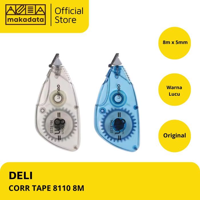 Jual DELI CORRECTION TAPE | TIPE X KERTAS 8110 8M (1 PCS) | Shopee ...