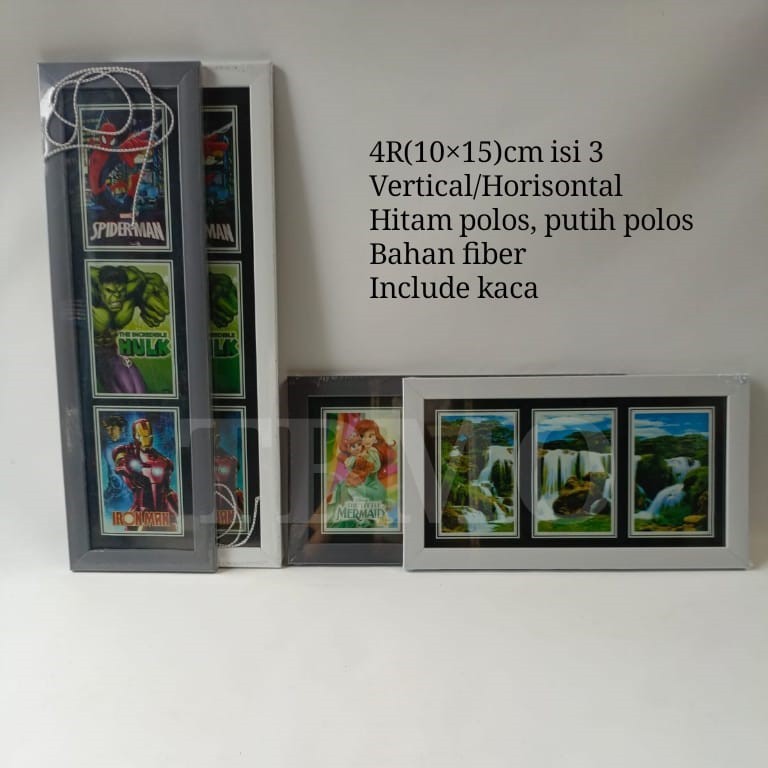 Jual BINGKAI FOTO 4R ISI 3 HORISONTAL & VERTICAL / PIGURA FOTO / FRAME ...
