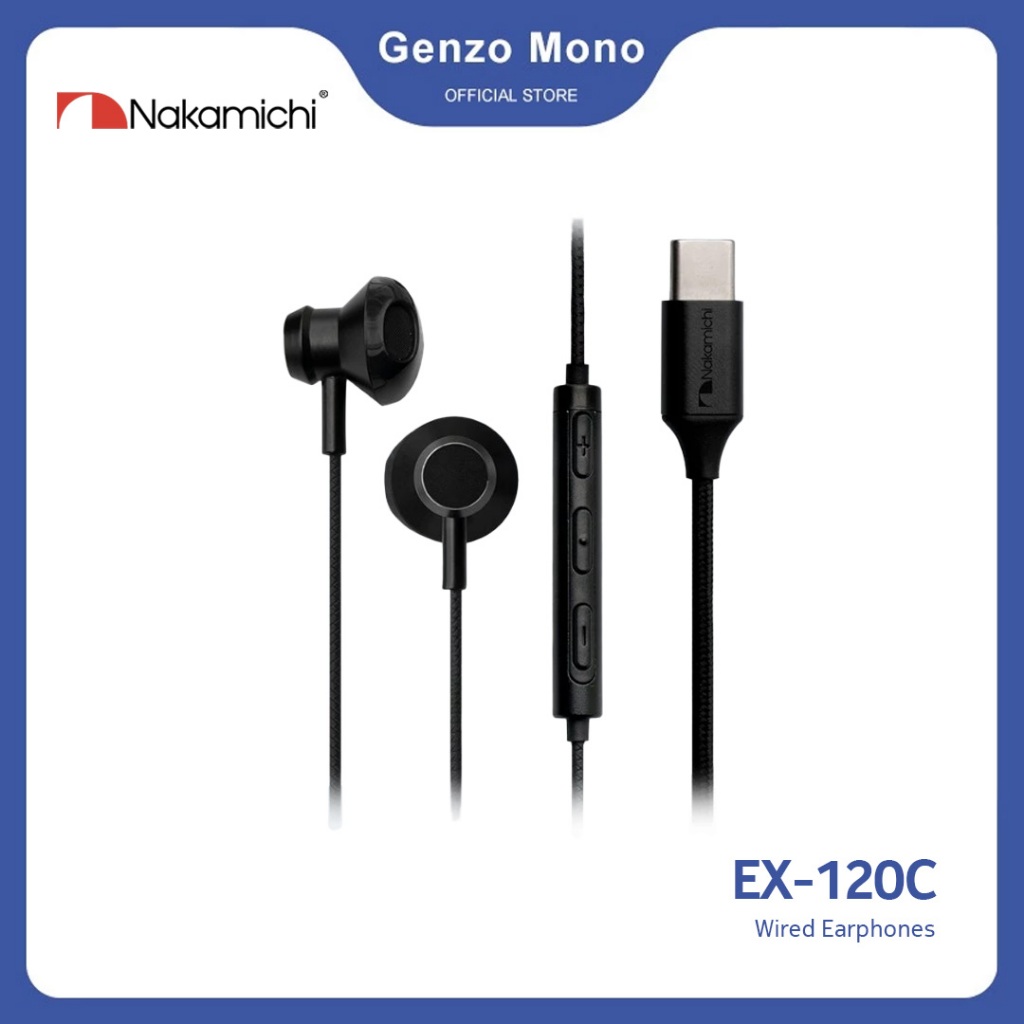 Jual Nakamichi EX-120C Wired Earphones Mic Super Defined Bass Type C Connector | Shopee Indonesia