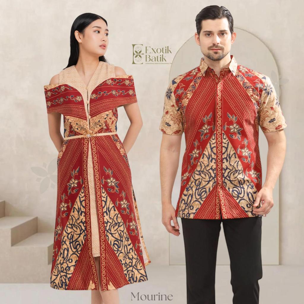 Jual Mourine Batik Dress dan Kemeja/Batik Pesta/Batik Lamaran/Batik ...