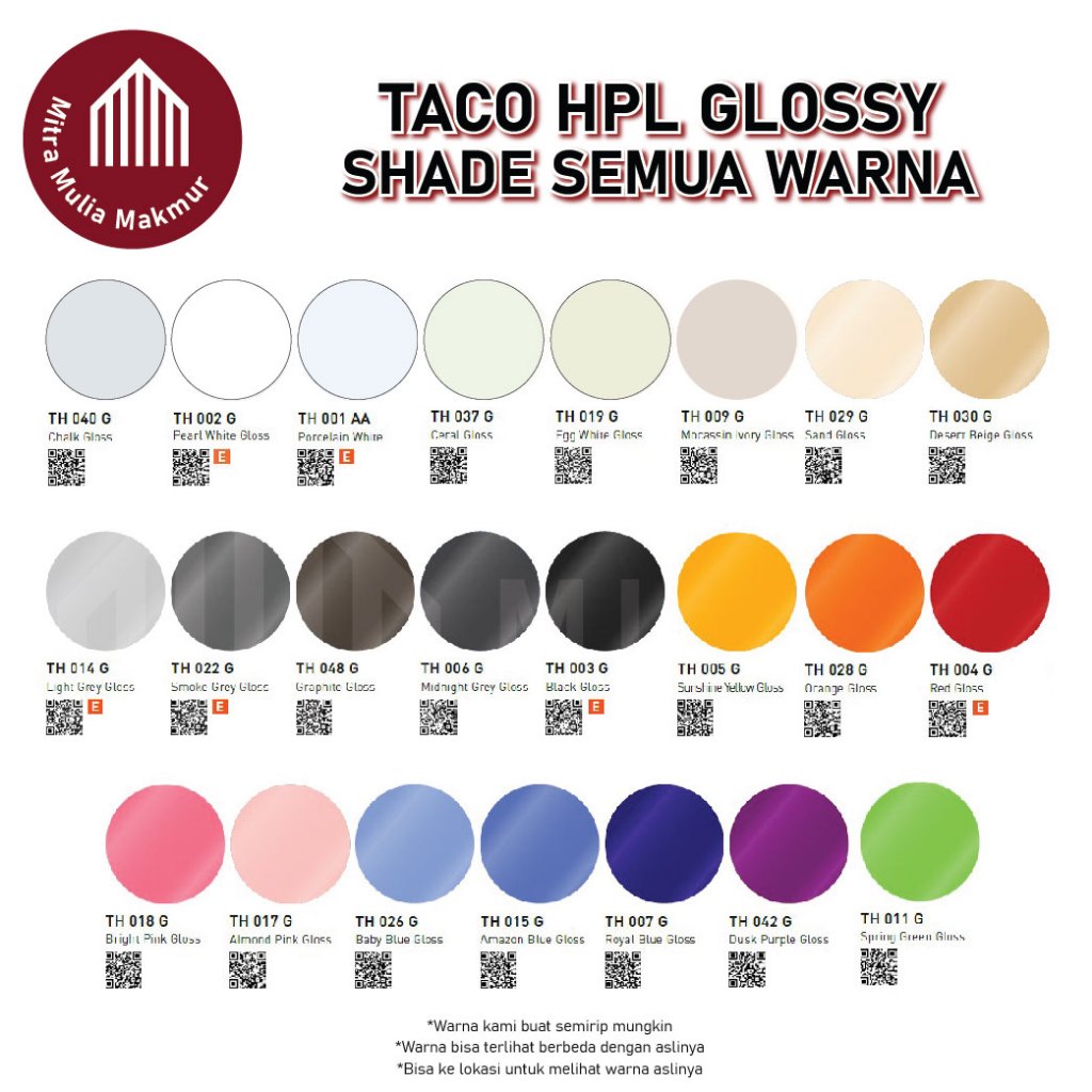 Jual TACO HPL Motif GLOSS Kode G Semua Warna READY STOCK | Shopee Indonesia