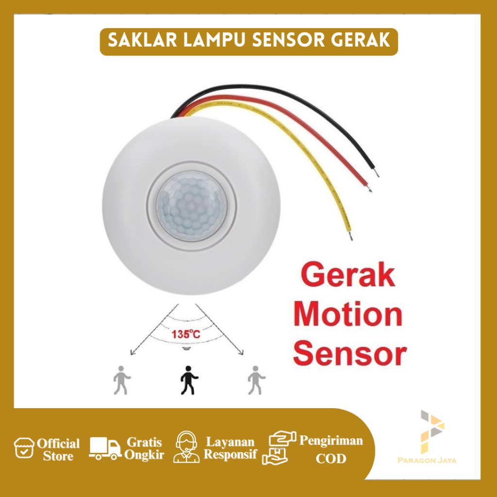 Jual Saklar Lampu Sensor Gerak Pir switch Otomatis Motion Detector ...