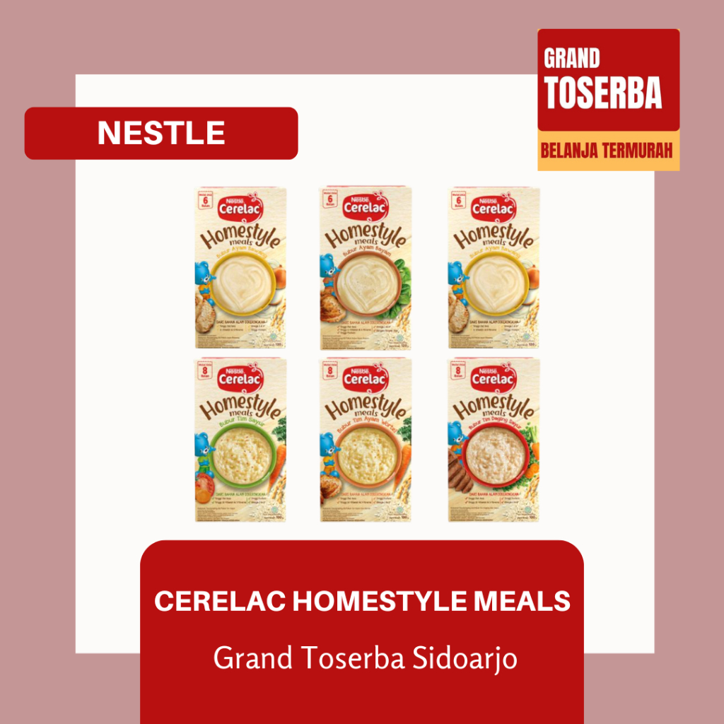 Jual NESTLE CERELAC HOMESTYLE MEALS 100g - 120g / MPASI BUBUR TIM ...