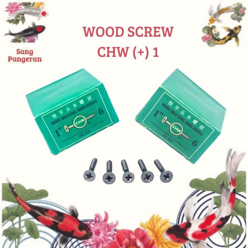 Jual Skrup Kayu / Wood Screw CHW (+) 1 inch x 6mm | Shopee Indonesia