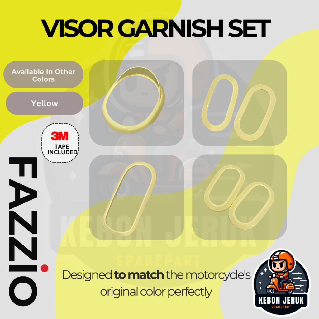 Jual Visor Garnish Cover Fazzio Set Yellow Kebon Jeruk Sparepart ...