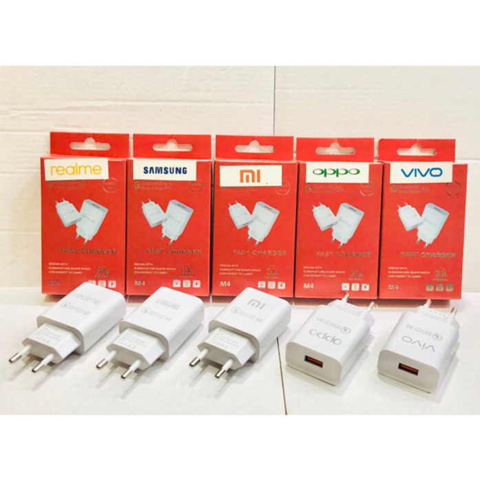 Jual BATOK CHARGER BRAND MEREK HP 1USB FAST CHARGER 3.1A MODEL M4 ...