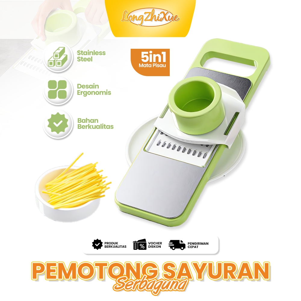 Jual Set pemotongan sayur lima potong: Irisan tebal, irisan tipis ...