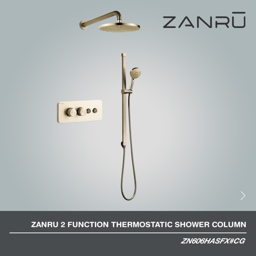 Jual ZANRU Thermostat Shower Column Set ZN606HASFX | Shower Column ...
