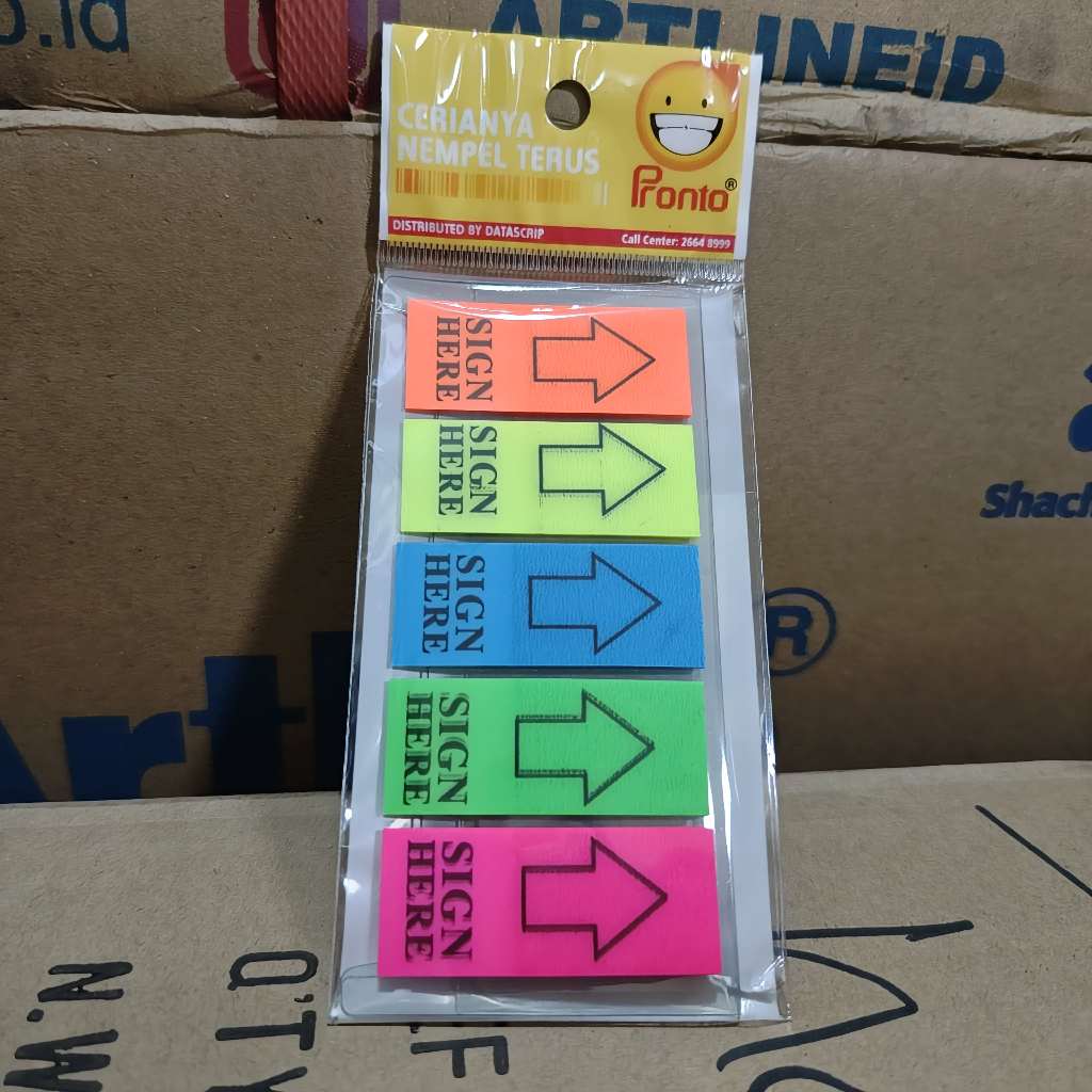Jual Memo Sticky notes Sign Here Pronto (1 Pad) | Shopee Indonesia