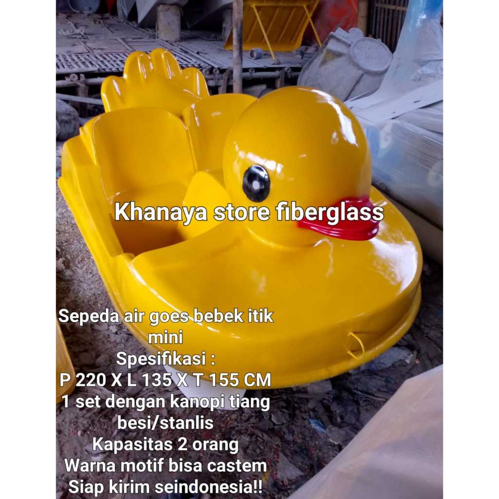 Jual Perahu bebekkan itik mini fiberglass/Mainan sepeda air gowes bebek ...