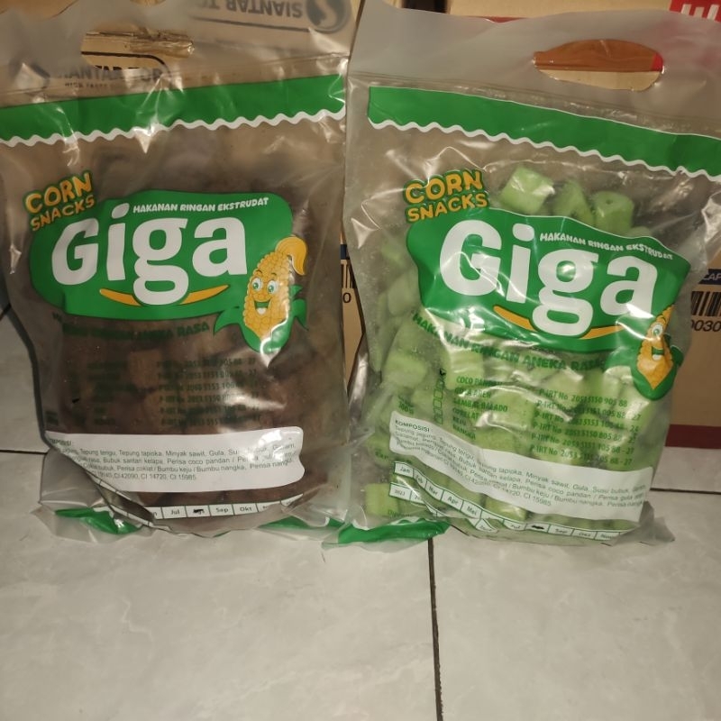 Jual Makanan Ringan Giga pandan atau Giga Coklat 300 gram | Shopee ...