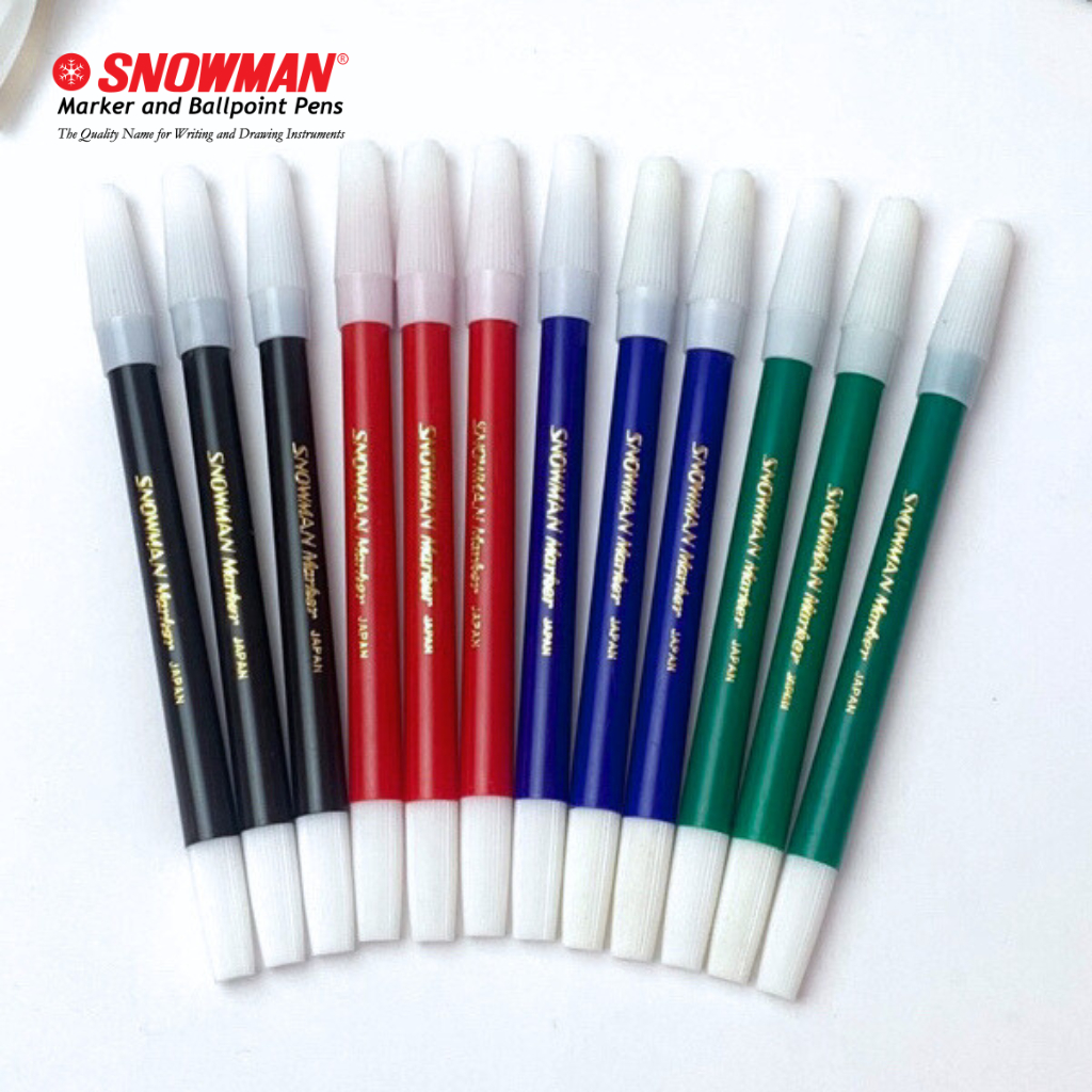 Jual ( 1 Biji ) Spidol Lepasan Snowman 1A Kecil Warna Hitam Biru Merah ...