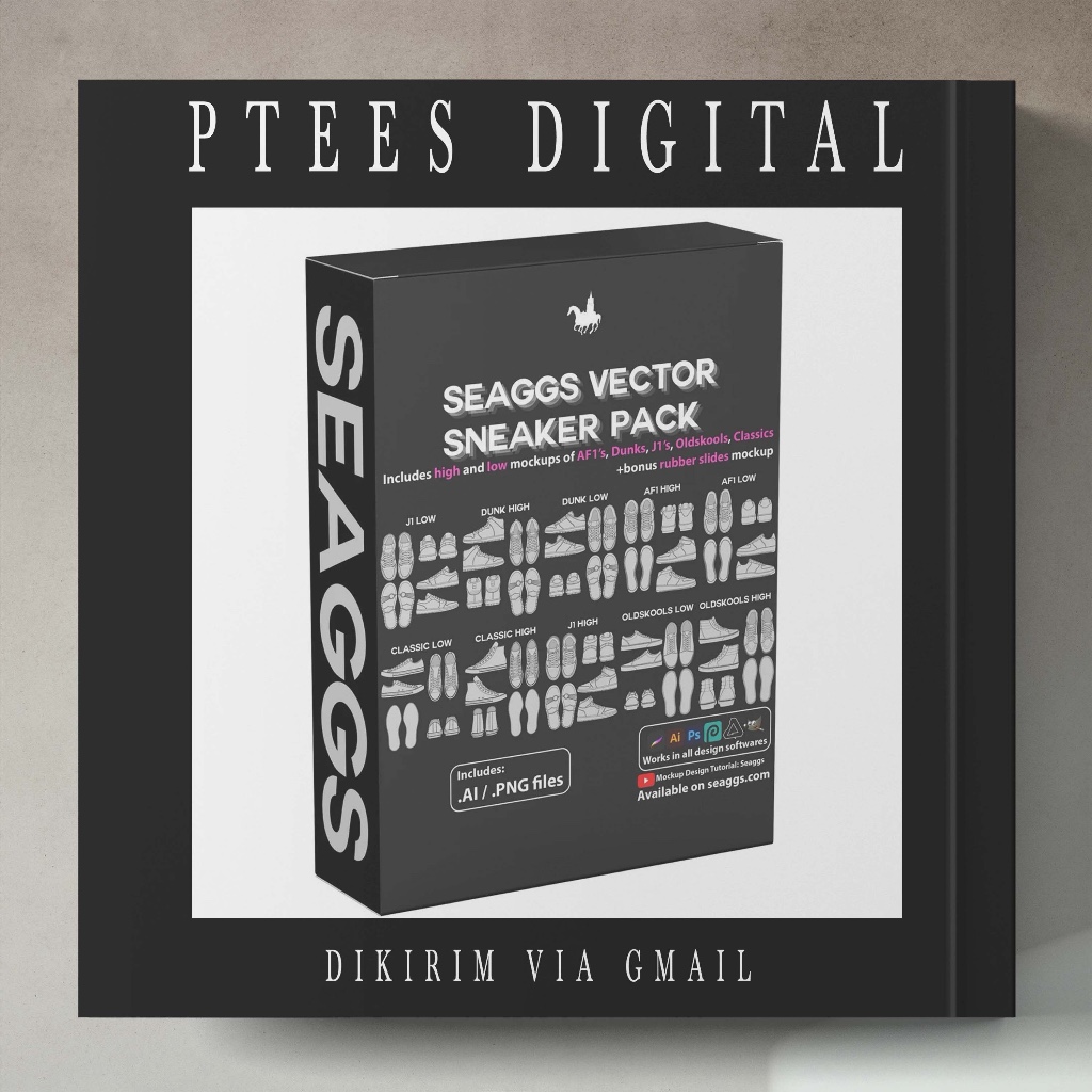Jual PD0768 - Seaggs Sneaker Mockup Pack - VECTOR - AI + PNG - SEPATU ...