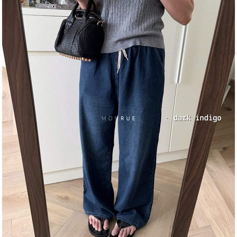 Jual MONRUE Relax Wide Jeans (fit upto XL) | Shopee Indonesia