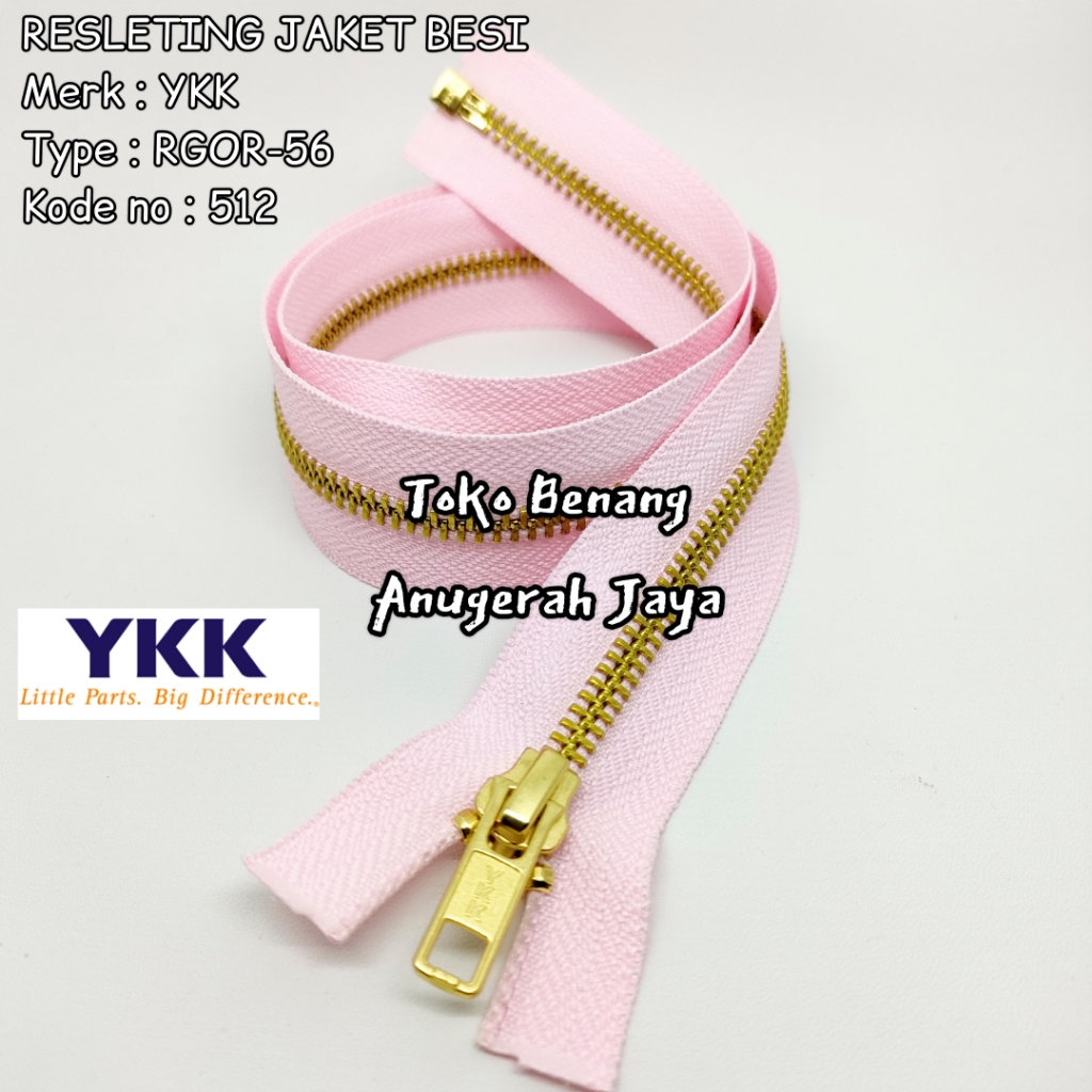Jual Resleting Jaket YKK Gigi Besi Gold 70 cm no 512 | Shopee Indonesia