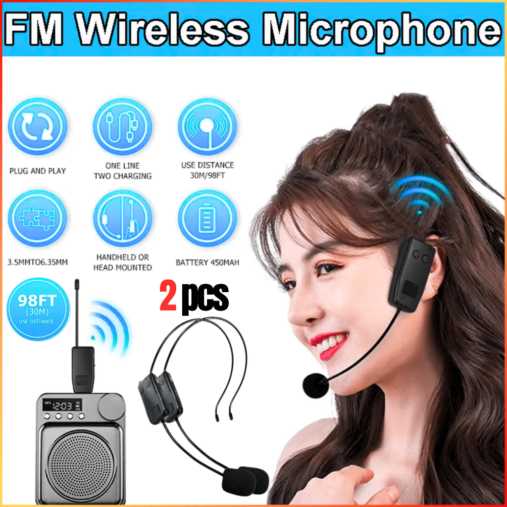 Jual NO LIMIT Mic Mik Microphone Imam Masjid Wireless Tanpa Kabel Jarak Jauh Bando 2.4GHz ...