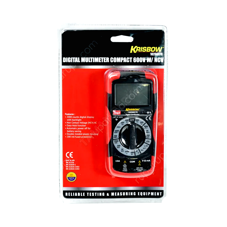 Jual KRISBOW DIGITAL MULTIMETER COMPACT 600V W/ NCV | Shopee Indonesia