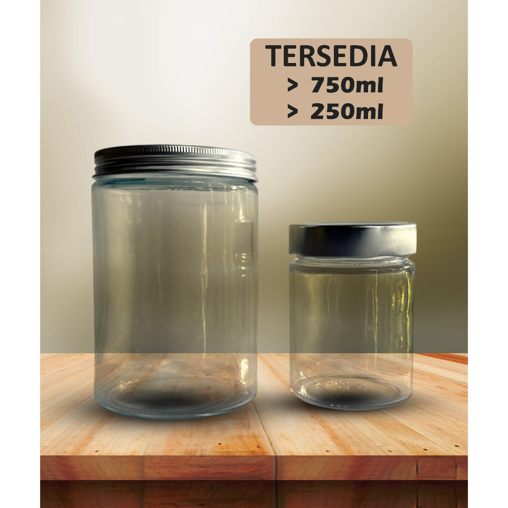 Jual Jar Kaca Bulat 750ml, 250ml / Toples Kaca Bulat | Shopee Indonesia
