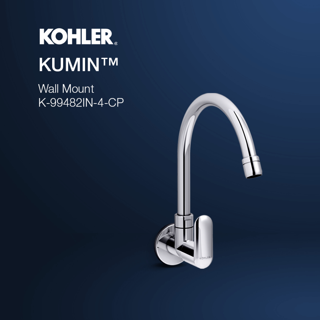 Jual KOHLER Kumin Keran / Kran Dapur / Kitchen Faucet Wall Mount Cold Only Polished Chrome K ...