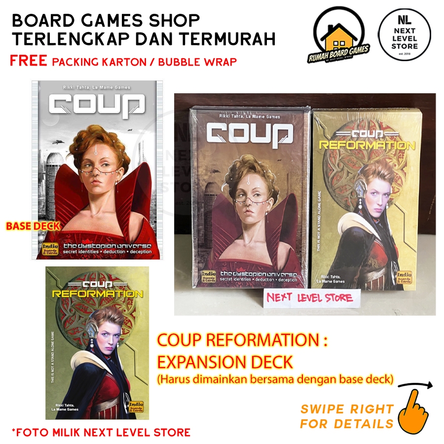 Jual Coup Board Games Card Game Reformation Expansion Permainan Kartu ...