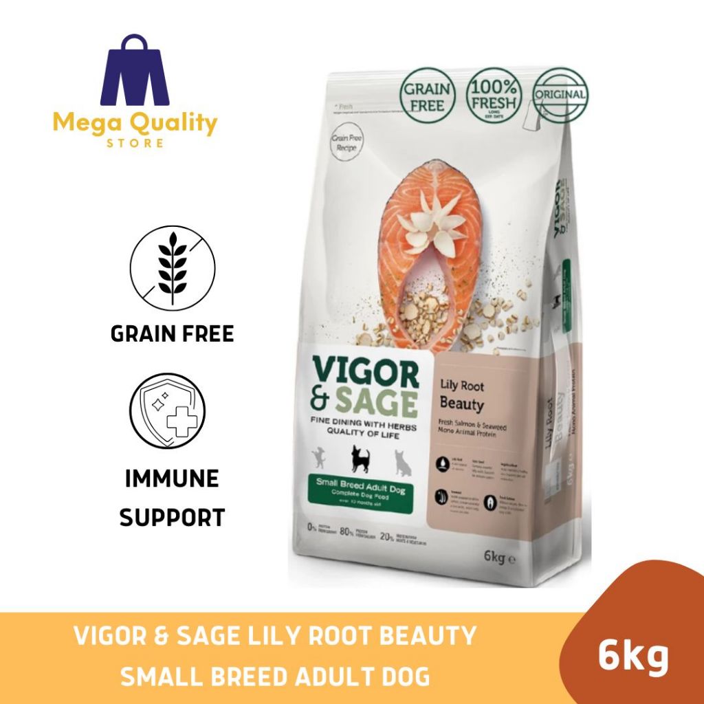 Jual Vigor & Sage Lily Root Beauty Small Breed Adult Dog Freshpack 6kg ...