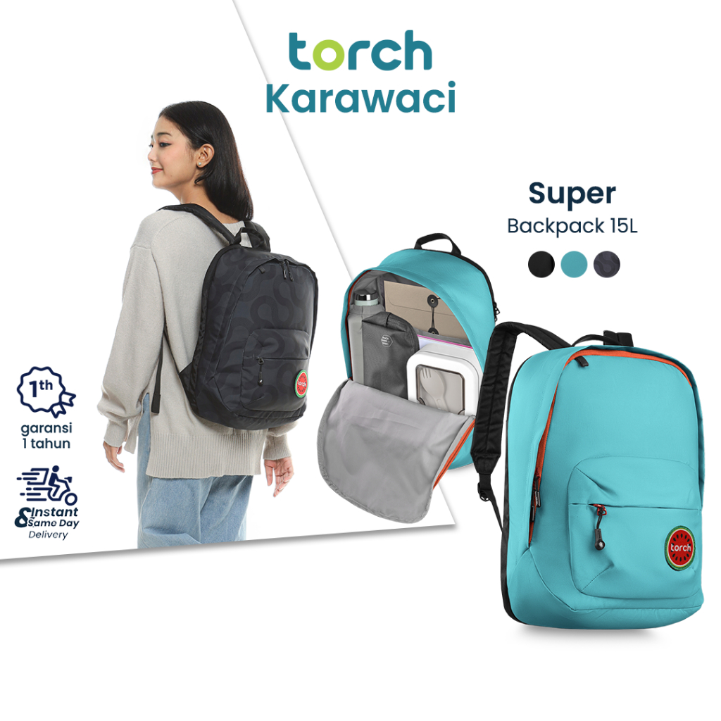 Jual TORCH Super 15 Liter Backpack Tas Ransel Muat Laptop Kerja Sekolah ...