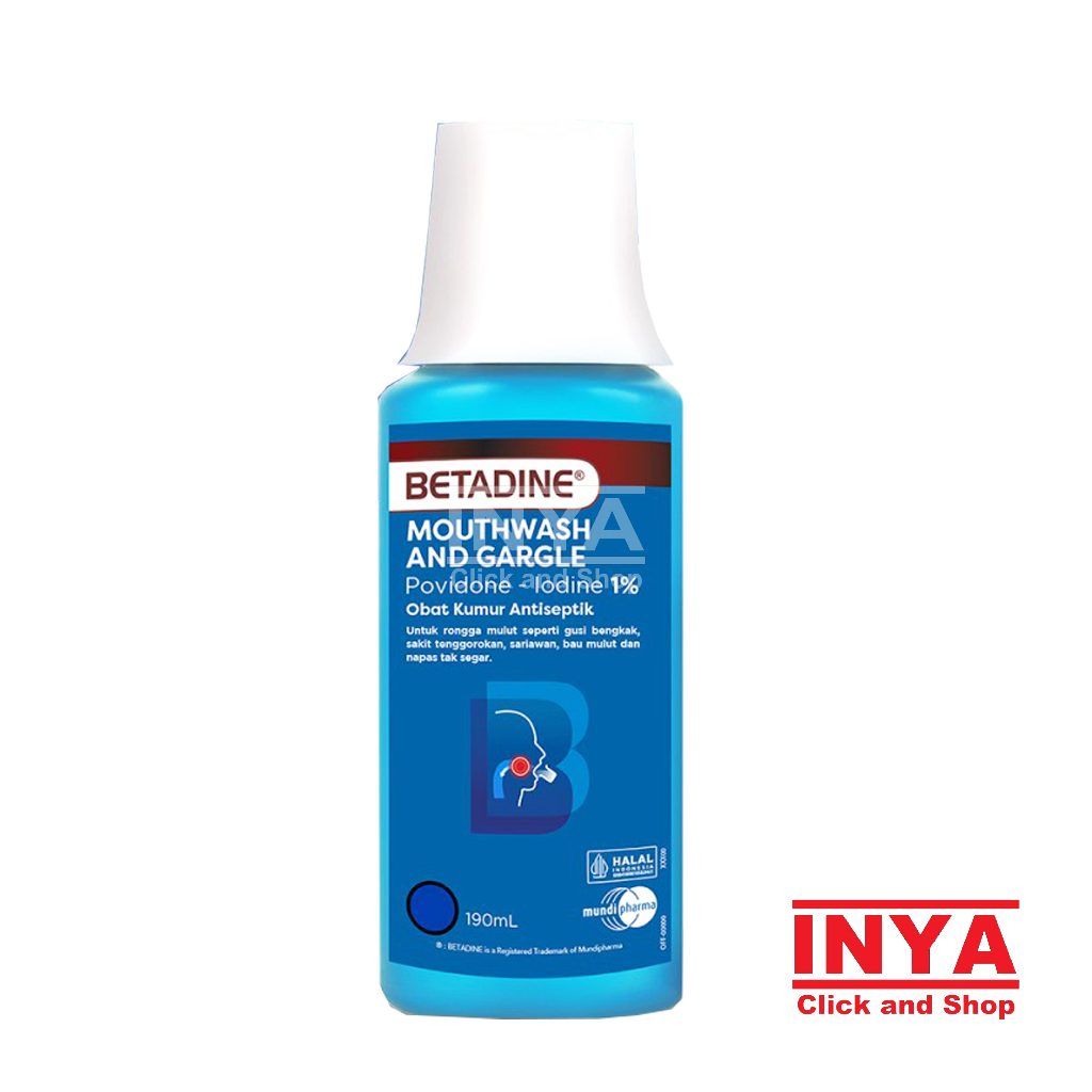 Jual BETADINE MOUTHWASH AND GARGLE 190ml - Obat Kumur Antiseptik | Shopee Indonesia