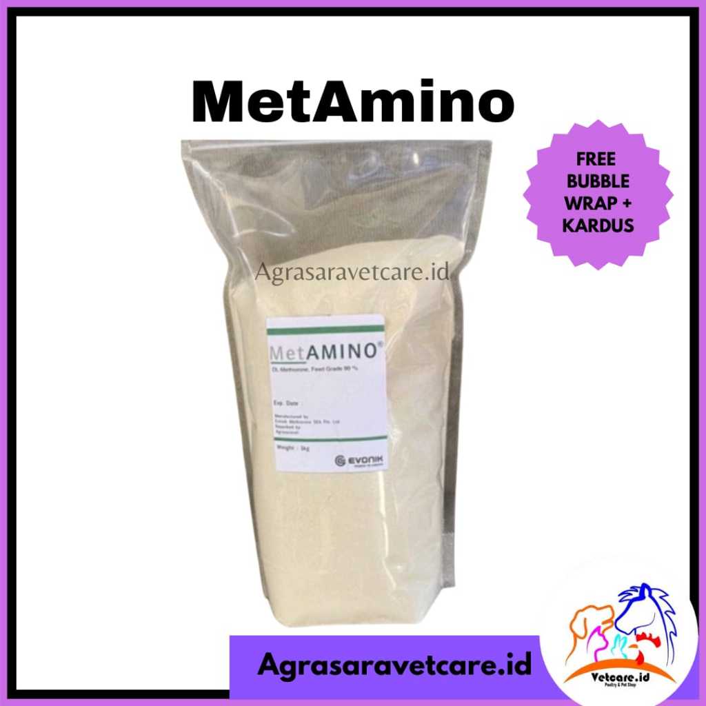 Jual METAMINO DL-METHIONINE 99% METIONIN 1 KG (ASAM AMINO) EVONIK metionin methionine 1kg ...