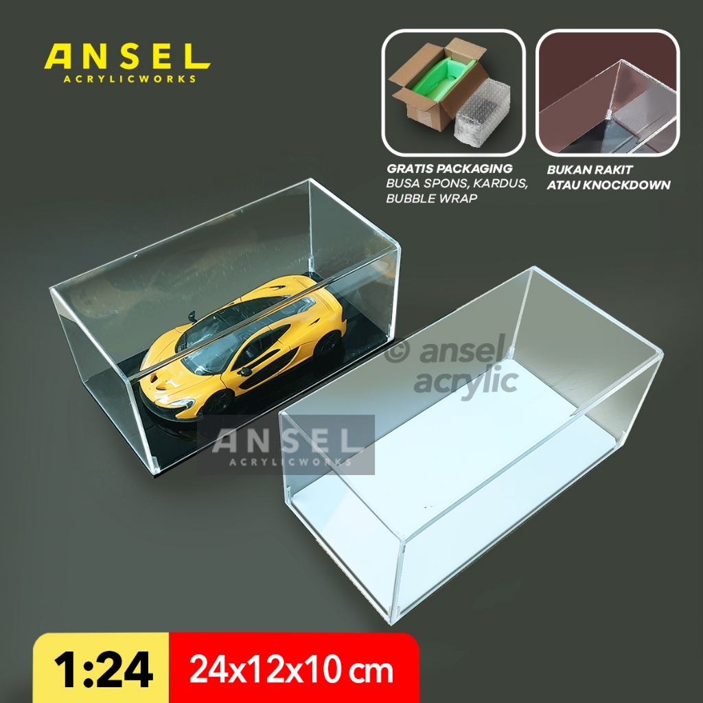 Jual ANSEL Display Diecast Acrylic Box / Kotak Akrilik Mobil skala 1:24 ...