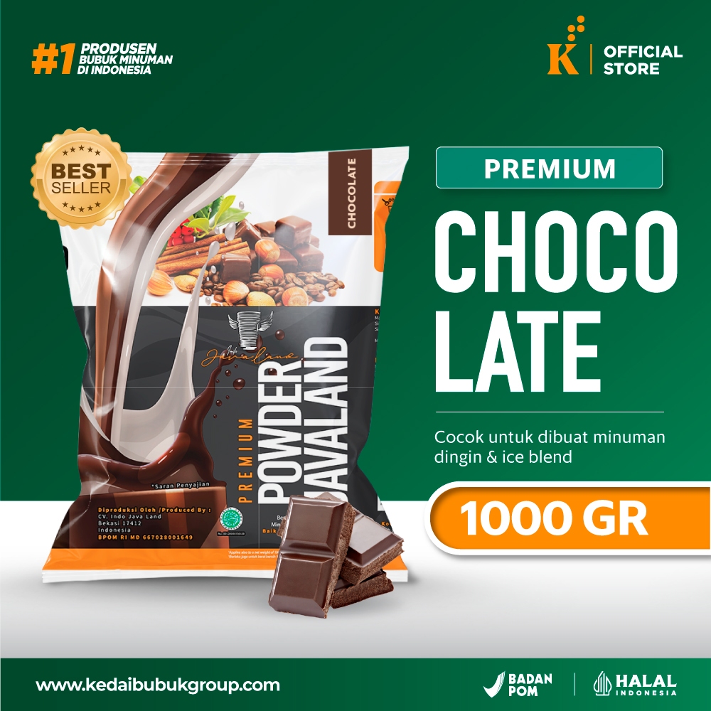 Jual Powder Premium Chocolate Bubuk Minuman Bubble Drink Javaland 1 kg ...