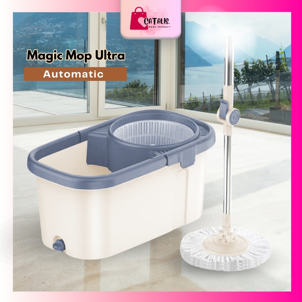 Jual CATALIS Alat Pel Lantai Super Mop 360 Derajat Dengan ember Alat ...