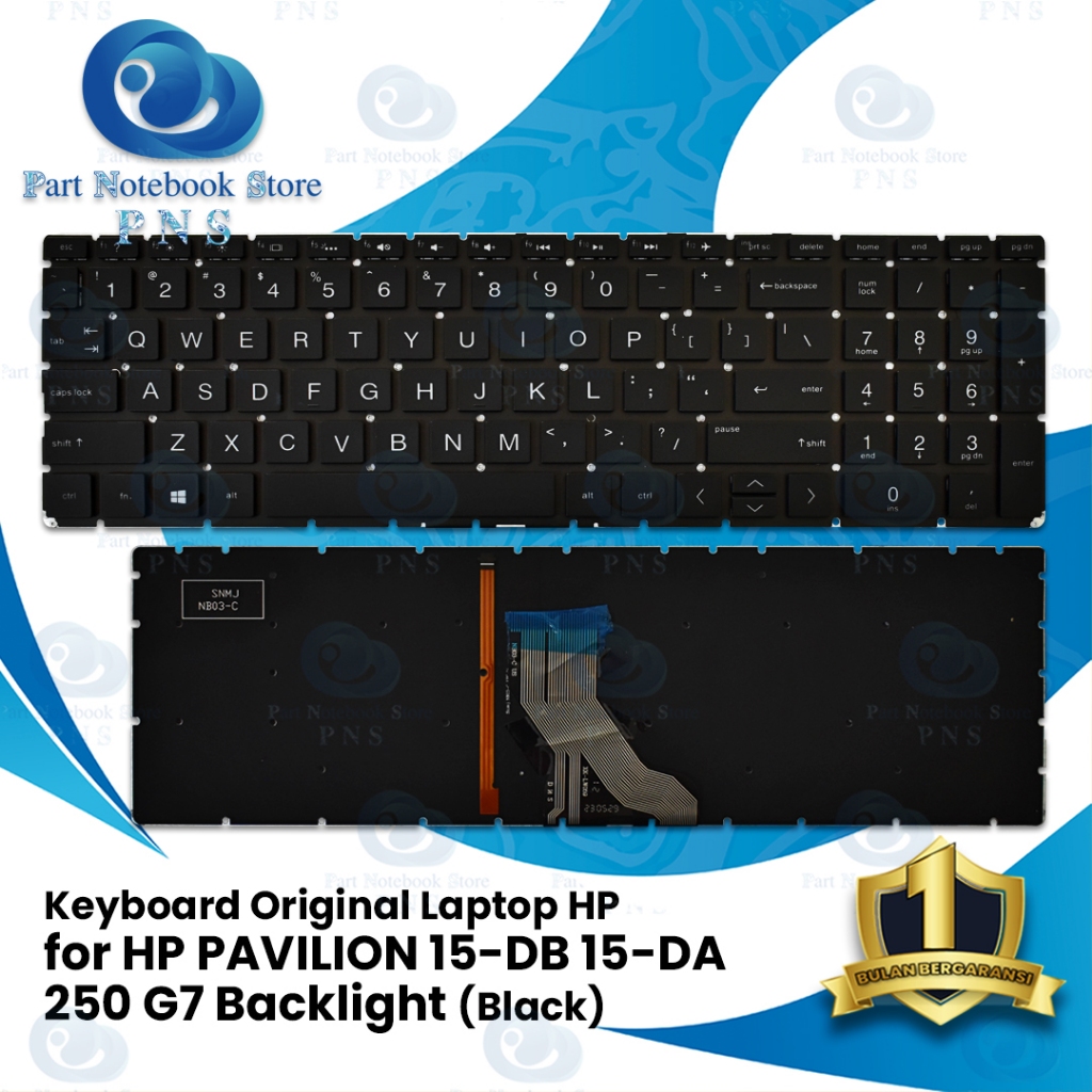 Jual Keyboard Original Laptop HP Pavilion 15-DB 15-DA 250 G7 Backlight ...