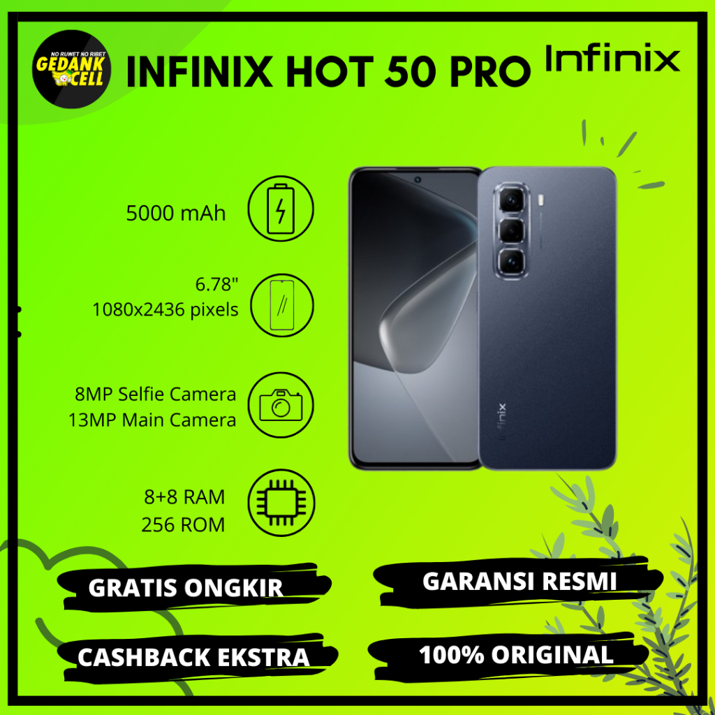 Jual INFINIX HO 50 PRO 4G 8/256 NEW GARANSI RESMI | Shopee Indonesia