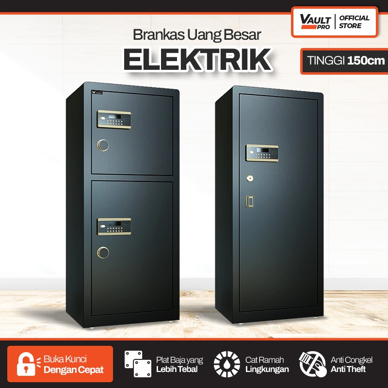 Jual Brankas Uang Uk 150cm Brangkas Besar Elektrik Pin Sidik Jari 1 dan ...