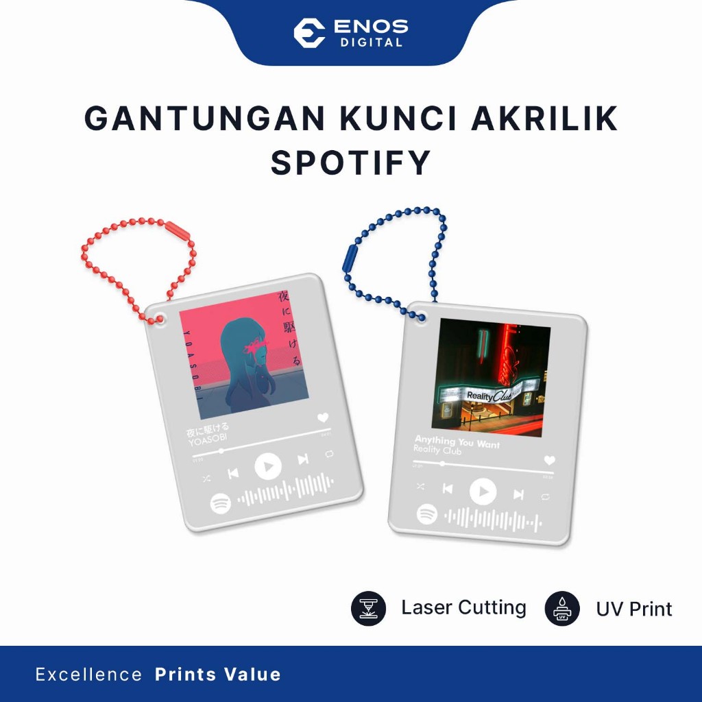 Jual GANTUNGAN KUNCI SPOTIFY CUSTOM FOTO GAMBAR INISIAL / GANCI ...