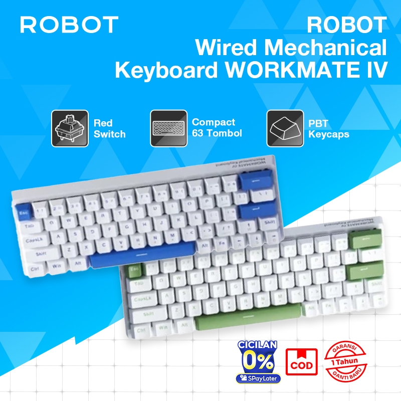 Jual ROBOT Keyboard Gaming Kabel Gaming Keyboard Wired WORKMATE IV ...