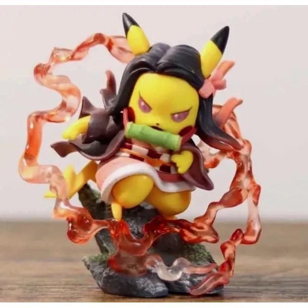 Jual Action Figure Pikachu Nezuko Kamado Demon Slayer Kimetsu No Yaiba ...