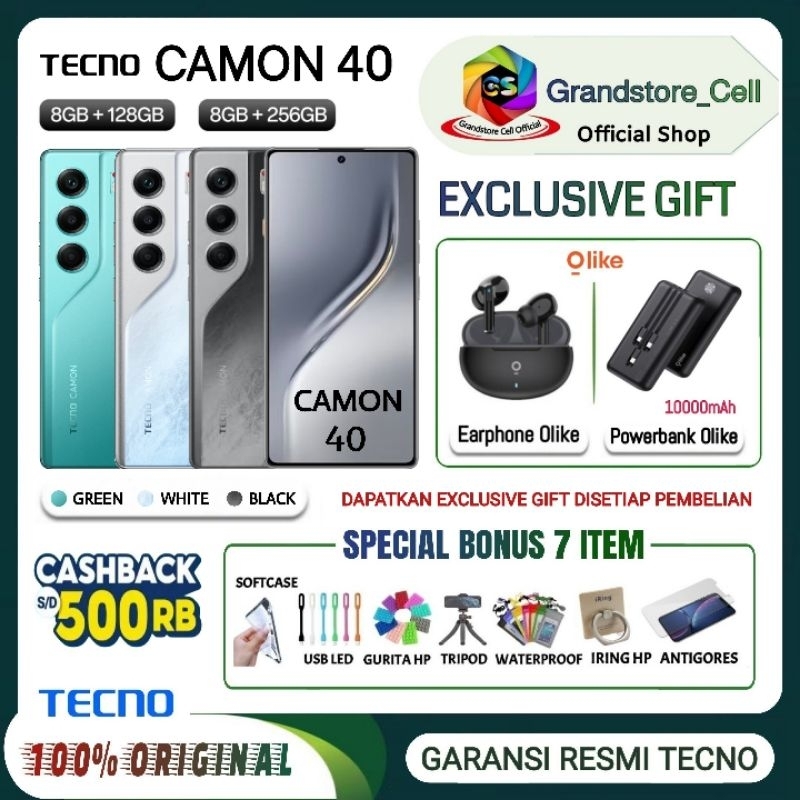 Jual TECNO CAMON 40 NFC RAM 8/128 GB l TECNO CAMON40 NFC RAM 8/256GB GARANSI RESMI TECNO ...