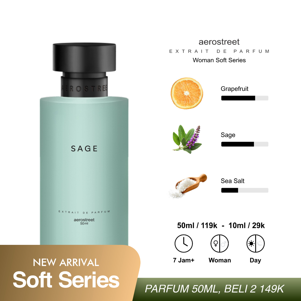 Jual Aerostreet Parfum Soft Sage - Extrait De Parfum PF009 | Shopee ...