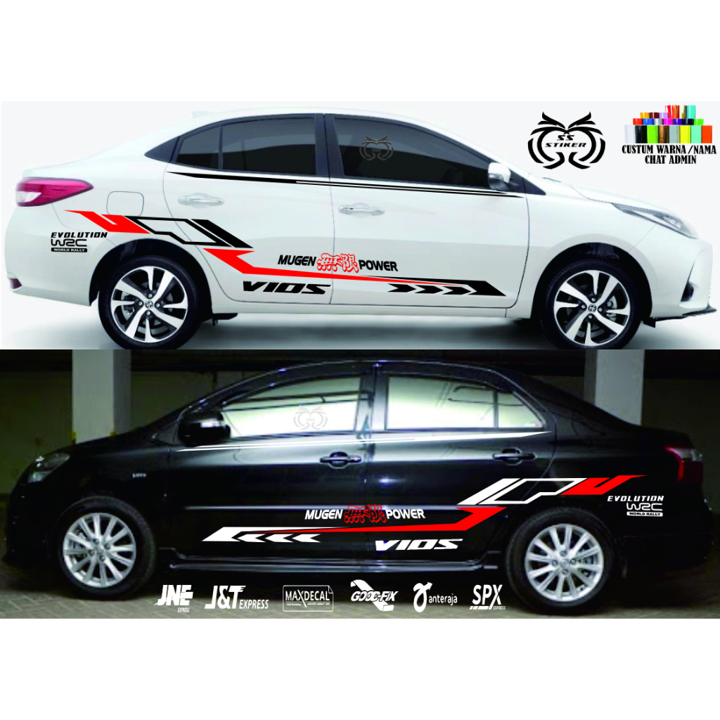 Jual Stiker sticker mobil stiker toyota vios stiker body mobil vios ...