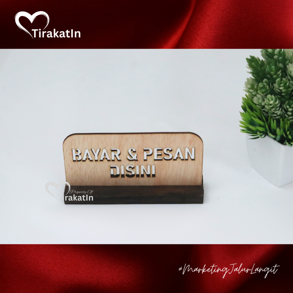 Jual TirakatIn - Signage Bayar dan Pesan Disini Kayu | Papan Tanda ...